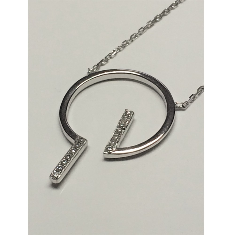 collier argent rhodié